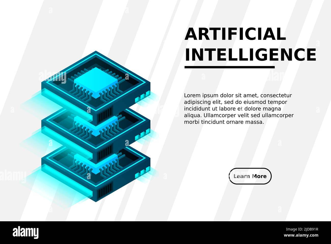 Quantum computer, large data processing, server room, artificial intelligence, data base concept ...