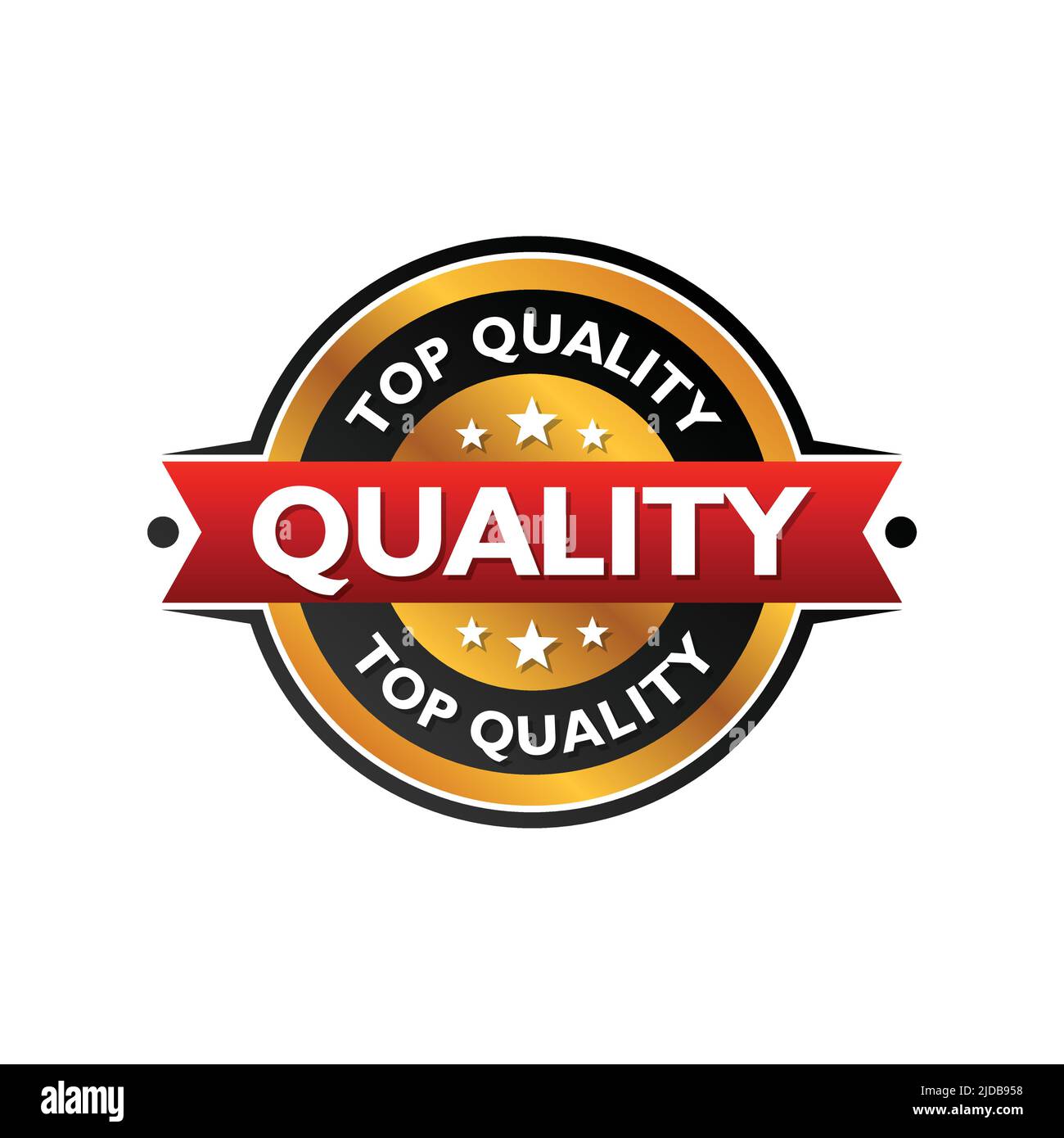 Quality gold vector stamp isolated on white background. Vector ...