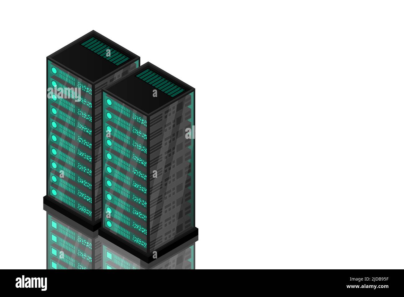 High tech server room Cut Out Stock Images & Pictures - Alamy