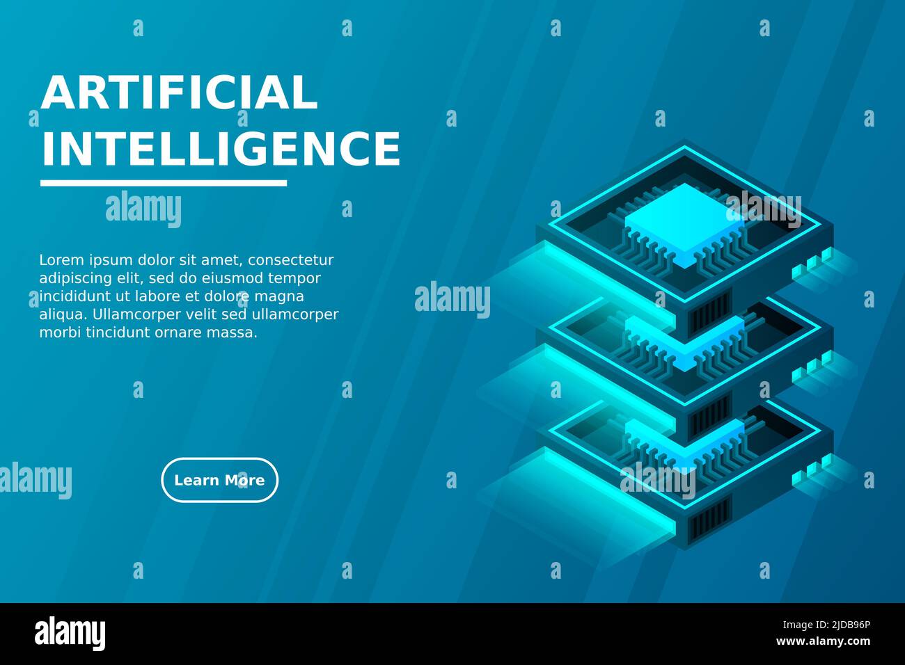 Quantum computer, large data processing, server room, artificial ...