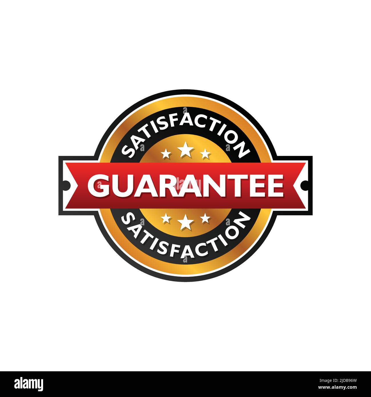 Guarantee gold vector stamp isolated on white background. Vector ...