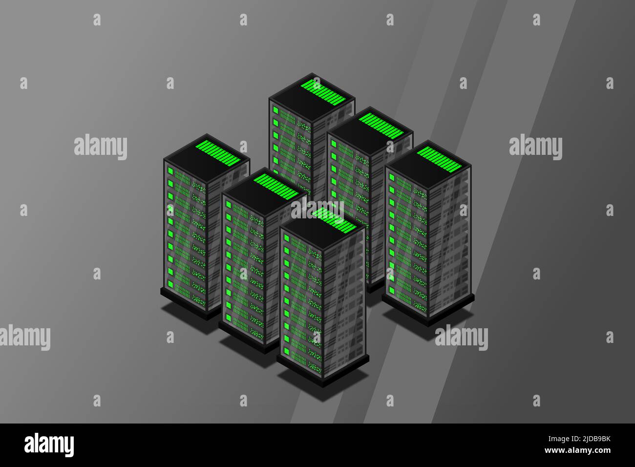 Mainframe, powered server, high technology concept, data center, cloud ...