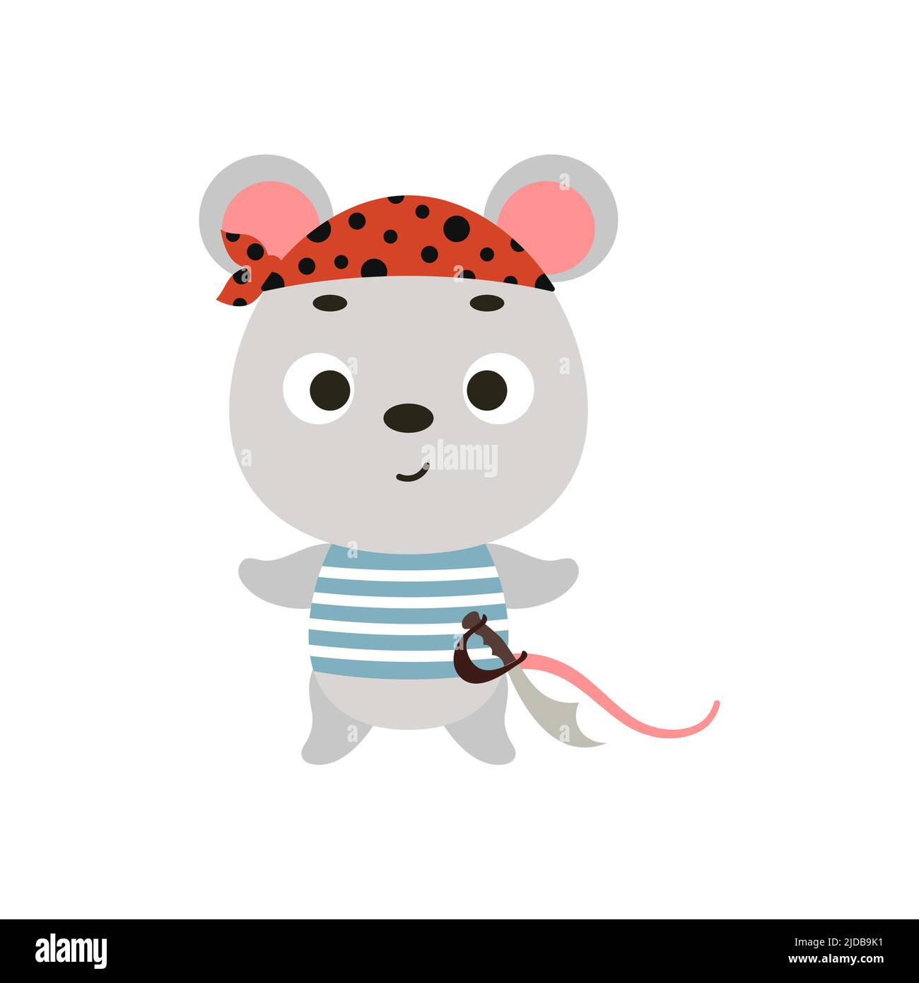 Cute little pirate mouse. Cartoon animal character for kids t-shirts ...
