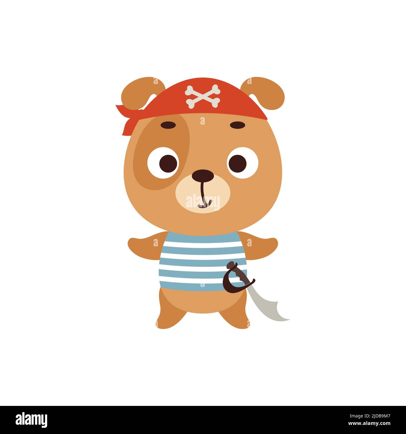 Cute little pirate dog. Cartoon animal character for kids t-shirts ...