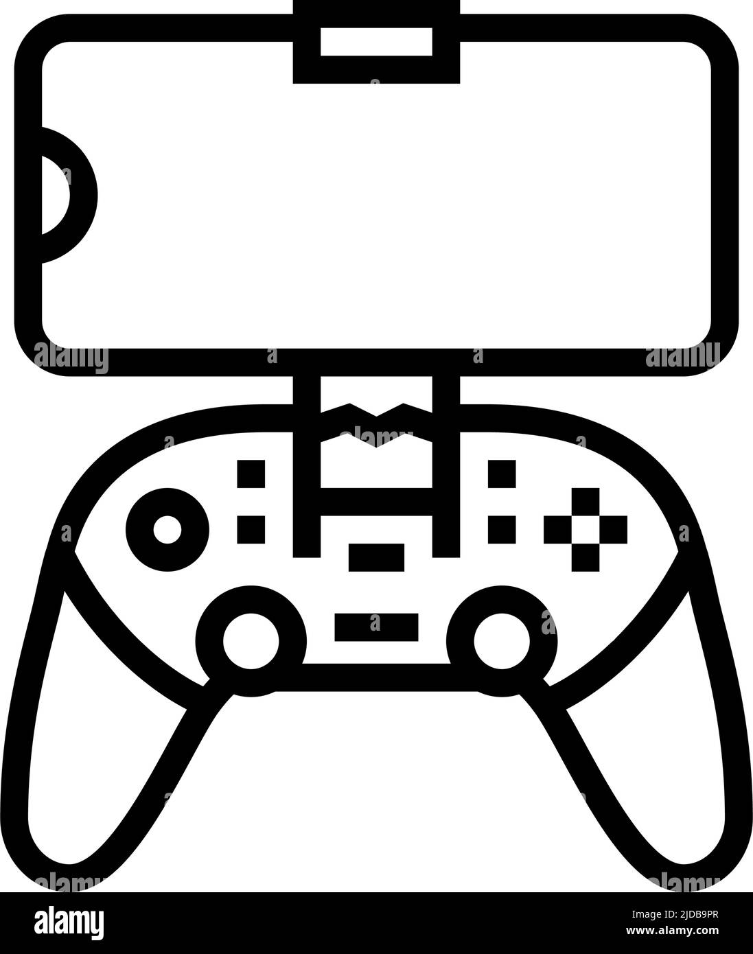 gamepad controller for phone line icon vector illustration Stock Vector ...