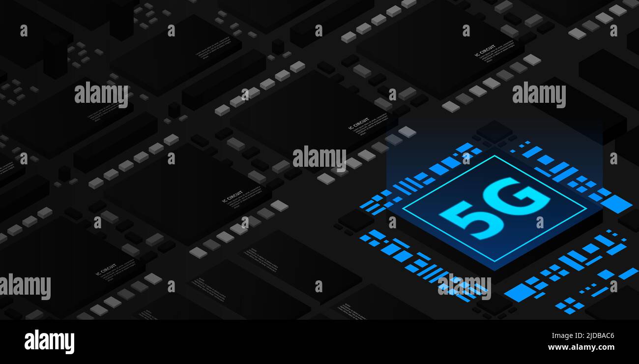 5g Network Processor Illustration Mobile Wireless Internet Of Next