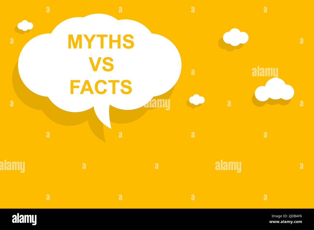Myths and facts speech bubble banner vector with copy space for ...