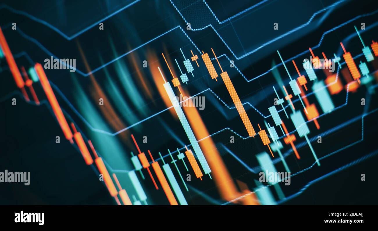 Graph chart of stock market investment trading. Financial chart with up ...