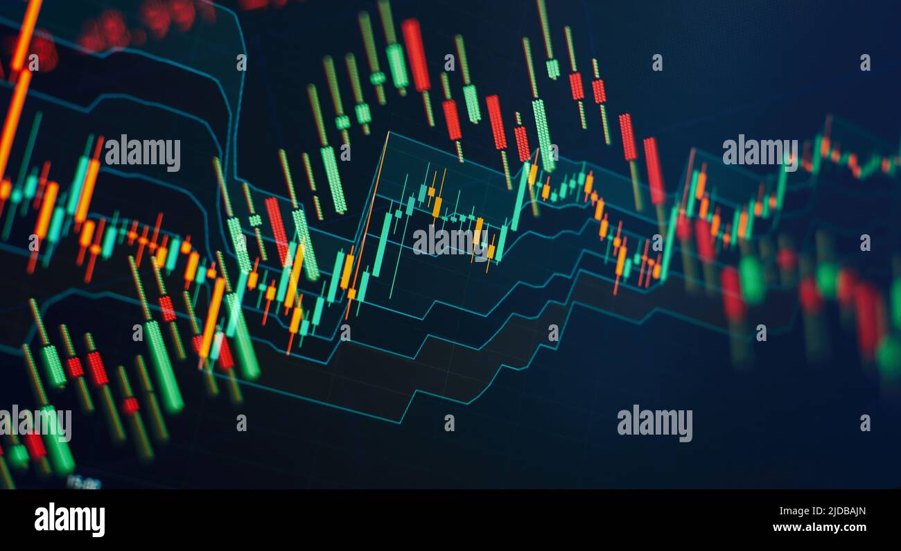 Graph chart of stock market investment trading. Financial chart with up ...