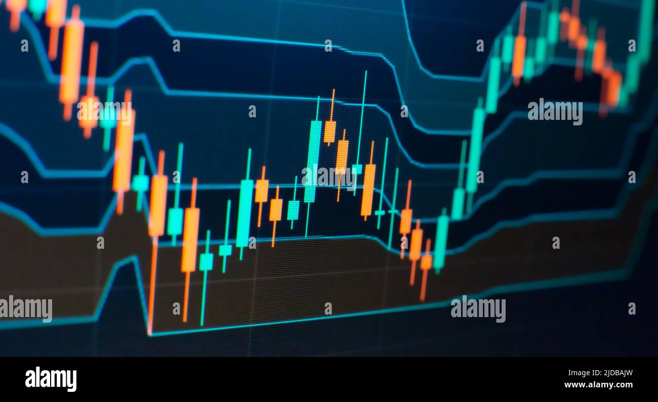 Graph chart of stock market investment trading. Financial chart with up ...