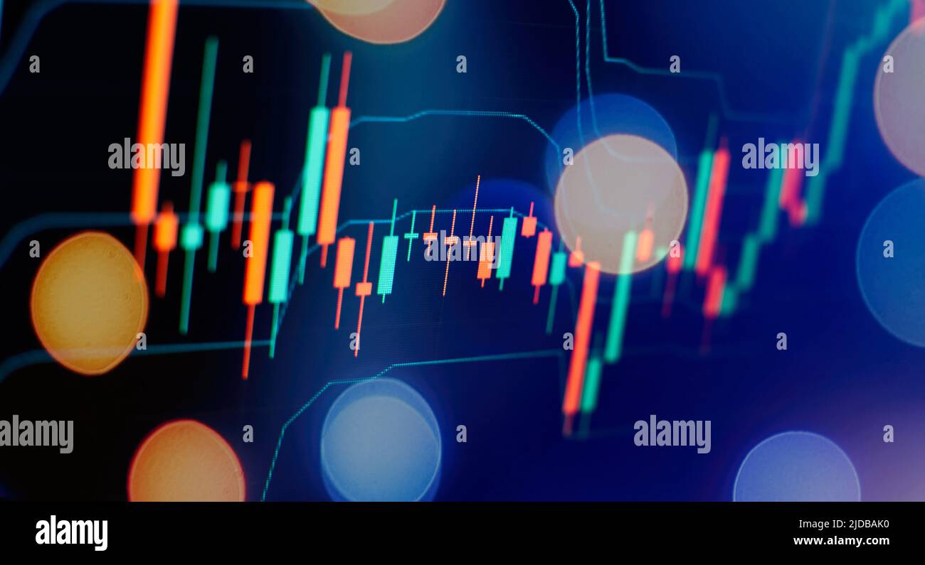 Graph chart of stock market investment trading. Financial chart with up ...