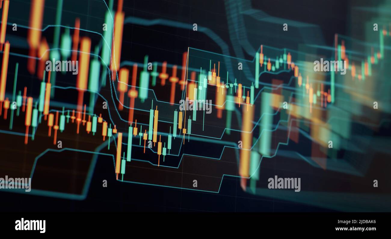 Graph chart of stock market investment trading. Financial chart with up ...