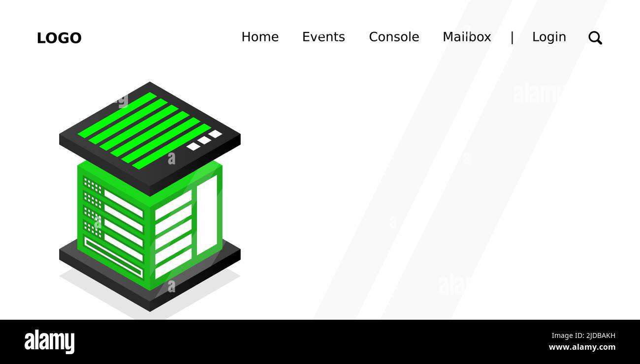 Isometric Digital Technology Web Banner. BIG DATA Machine Learning Algorithms. Analysis and ...