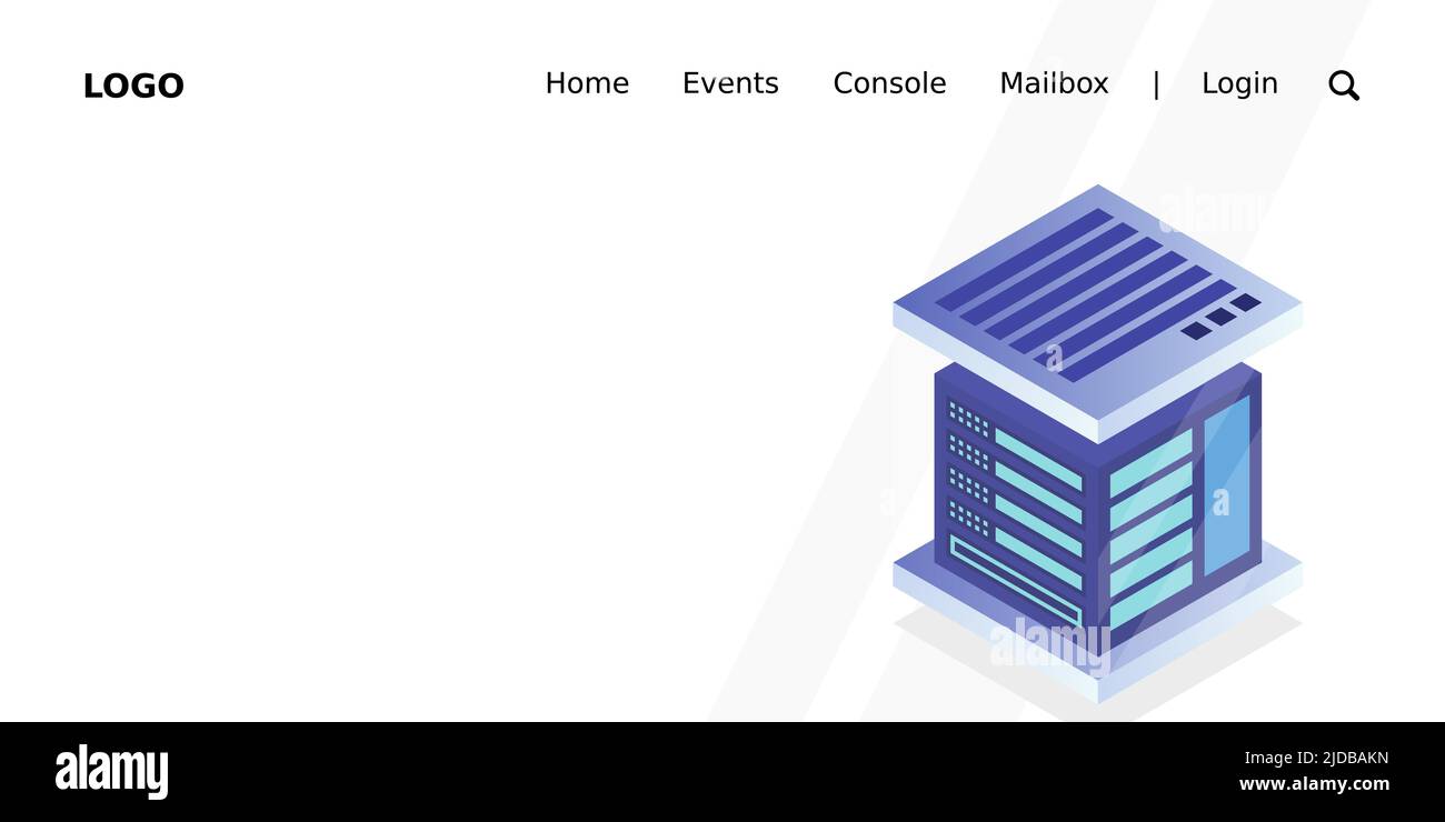 Isometric Digital Technology Web Banner. BIG DATA Machine Learning ...