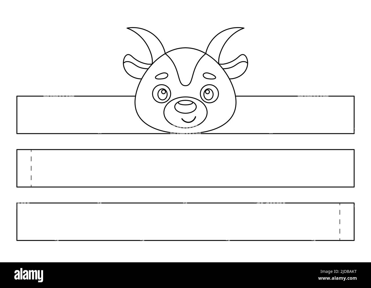 Printable goat paper crown. Fun accessory for entertainment. Diy cut ...