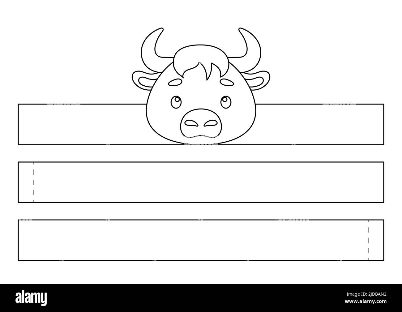 Printable musk ox paper crown. Fun accessory for entertainment. Diy cut ...