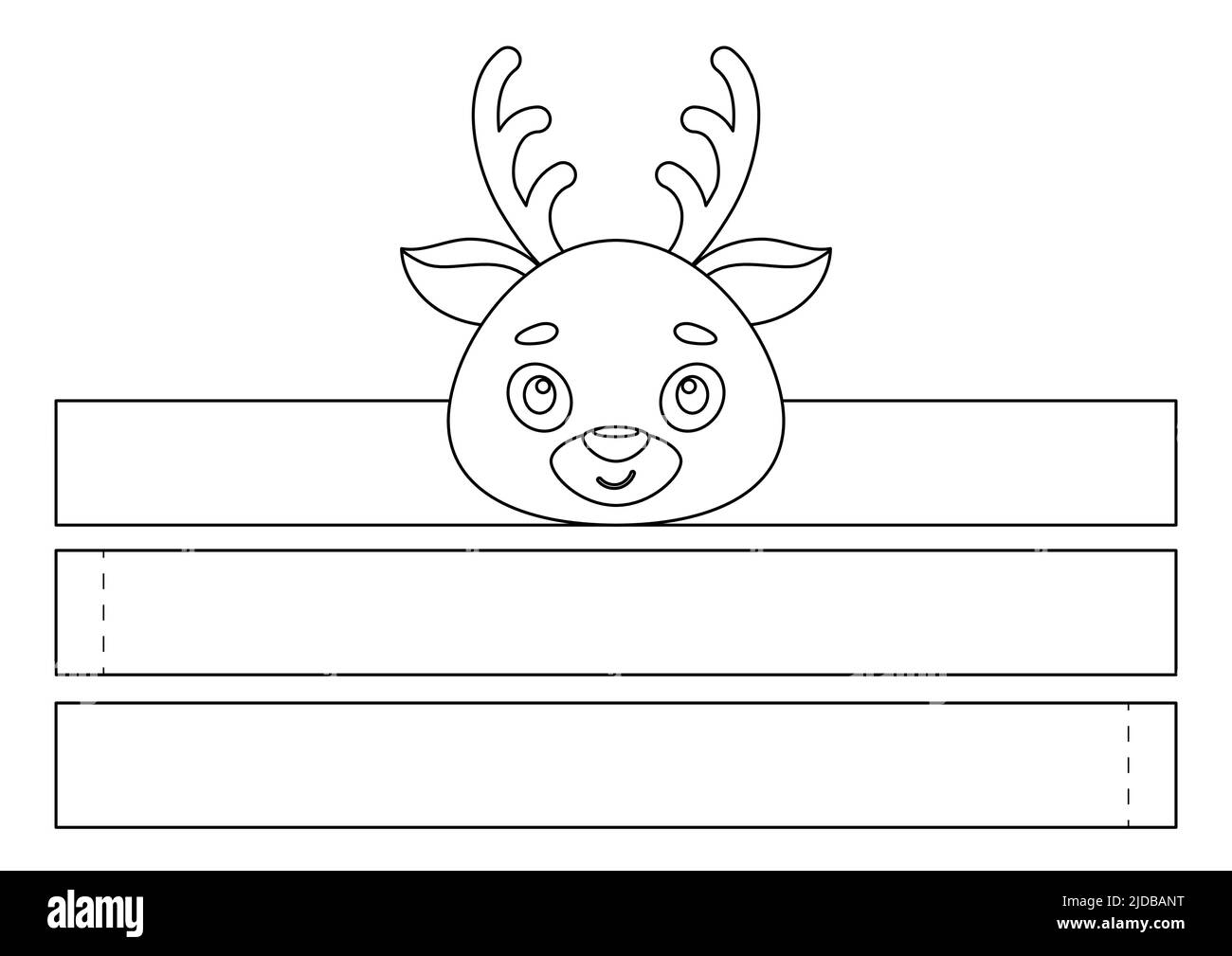 Printable deer paper crown. Fun accessory for entertainment. Diy cut ...