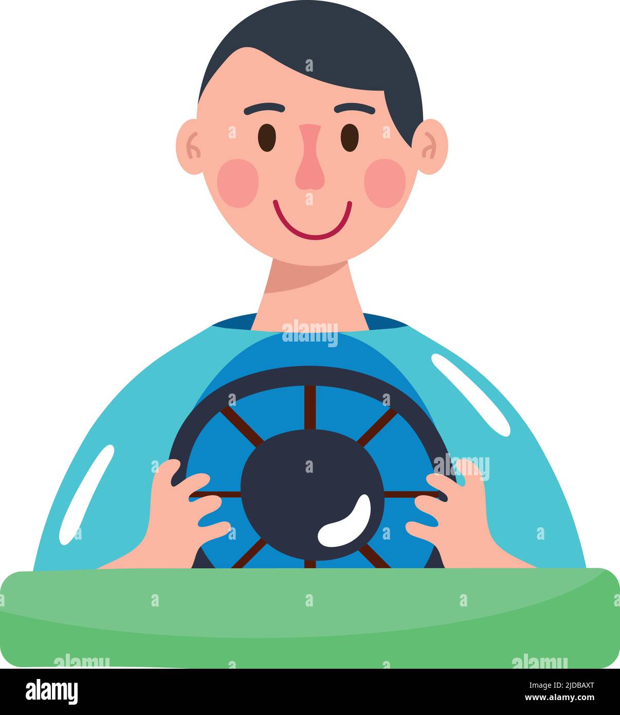 young man driving car Stock Vector Image & Art - Alamy