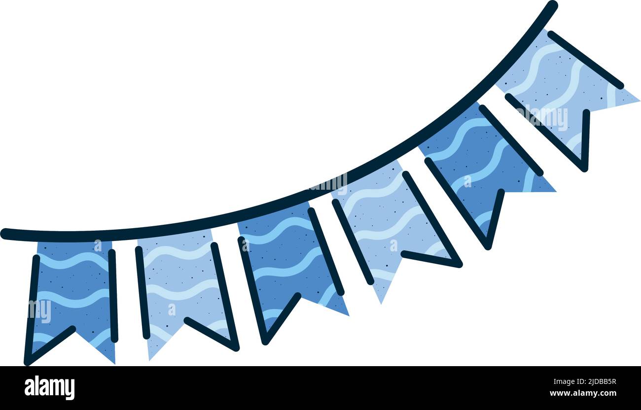 Blue garlands Cut Out Stock Images & Pictures - Alamy