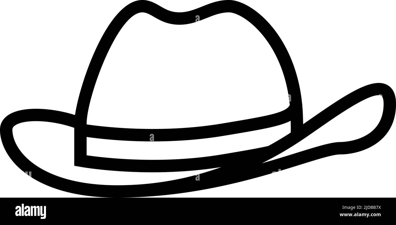 hat cowboy line icon vector illustration Stock Vector Image & Art - Alamy