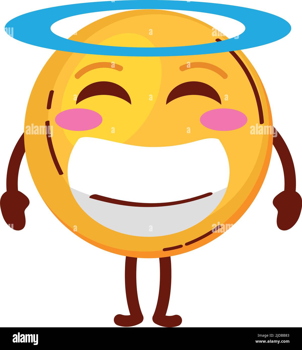 happy angel emoticon Stock Vector Image & Art - Alamy