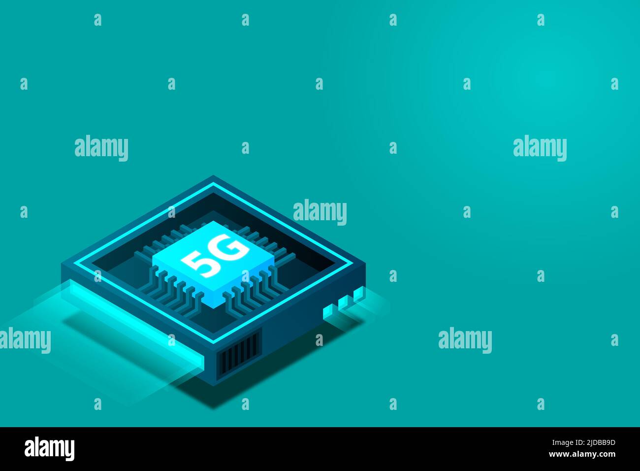 5g Network Processor Illustration Mobile Wireless Internet Of Next