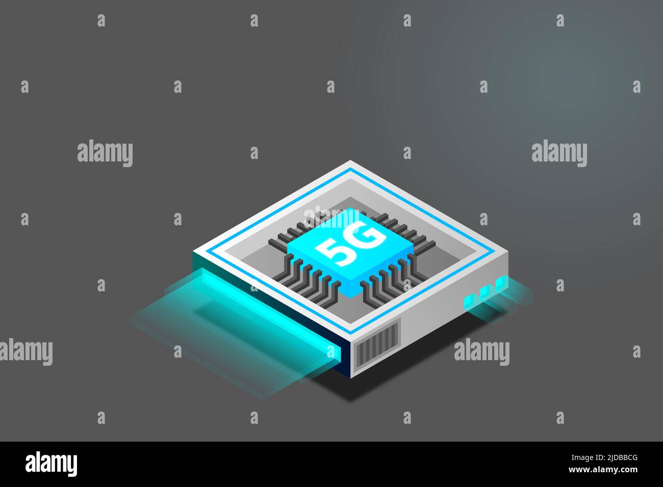 5g Network Processor Illustration Mobile Wireless Internet Of Next