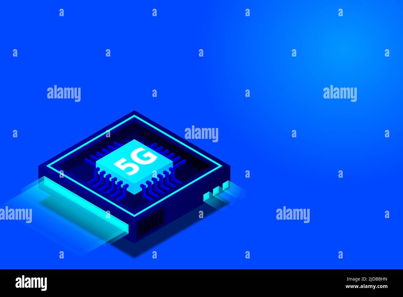 5g Network Processor Illustration Mobile Wireless Internet Of Next