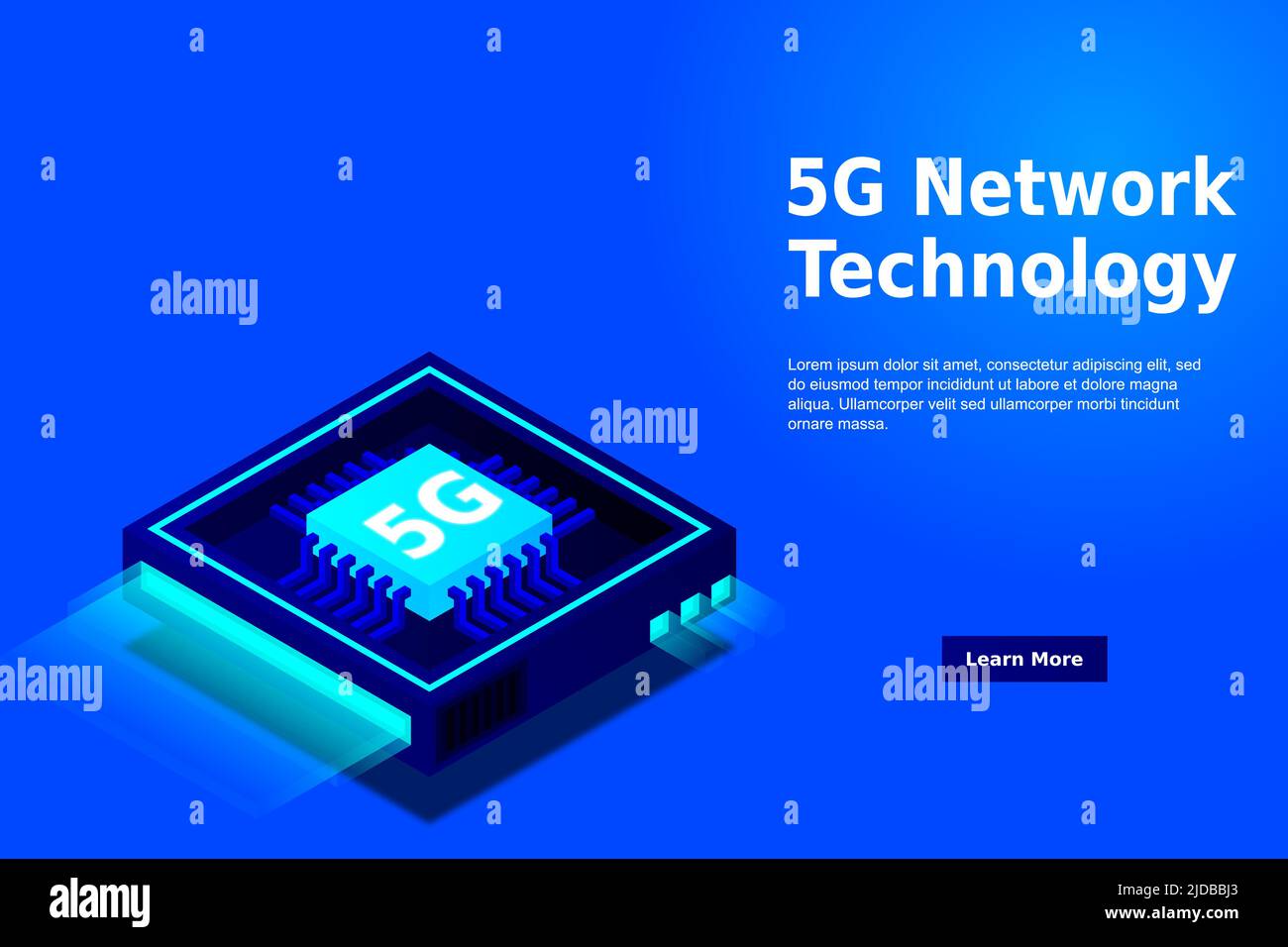 5g Network Processor Illustration Mobile Wireless Internet Of Next