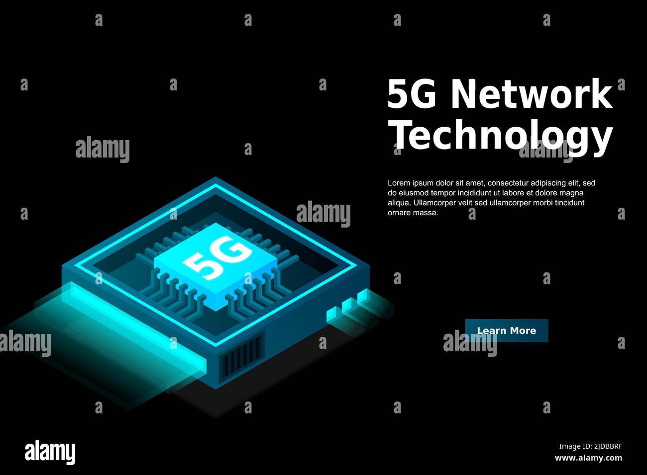 5g Network Processor Illustration Mobile Wireless Internet Of Next