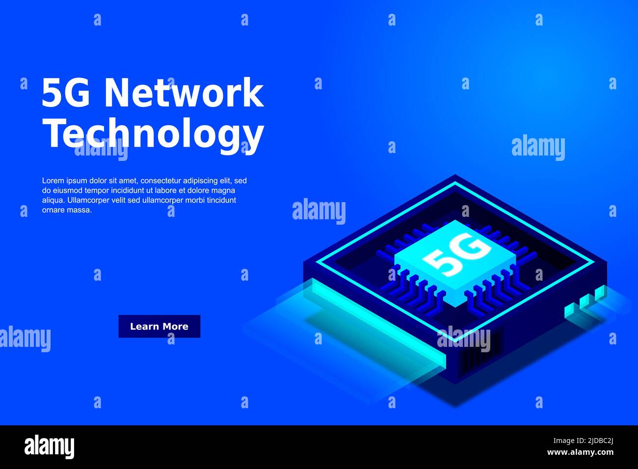 5g Network Processor Illustration Mobile Wireless Internet Of Next