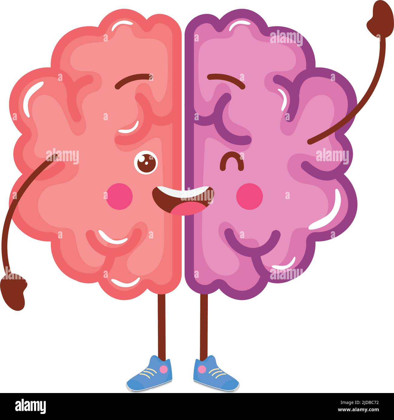 brain kawaii standing Stock Vector Image & Art - Alamy