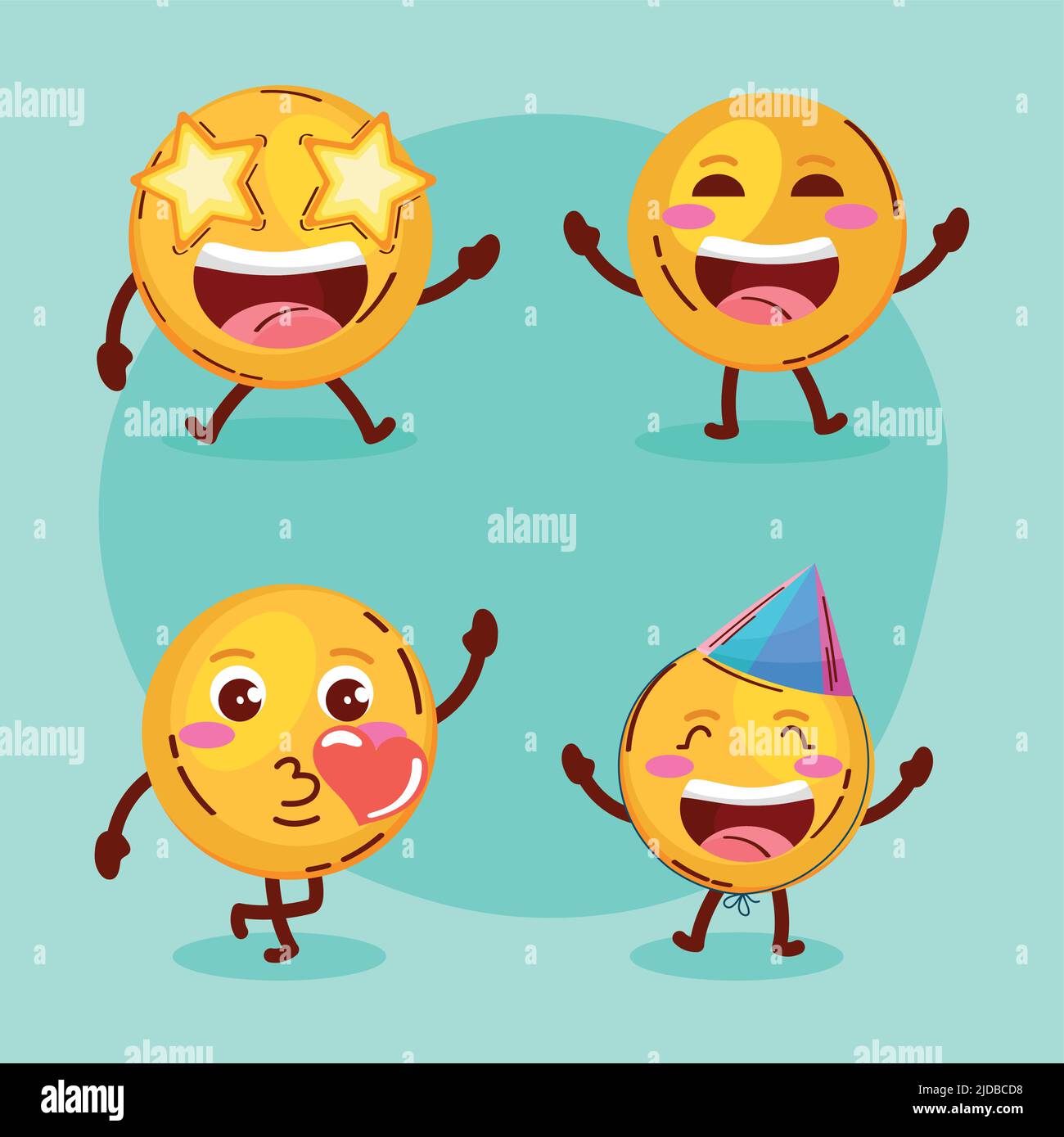 four emojis faces icons Stock Vector Image & Art - Alamy