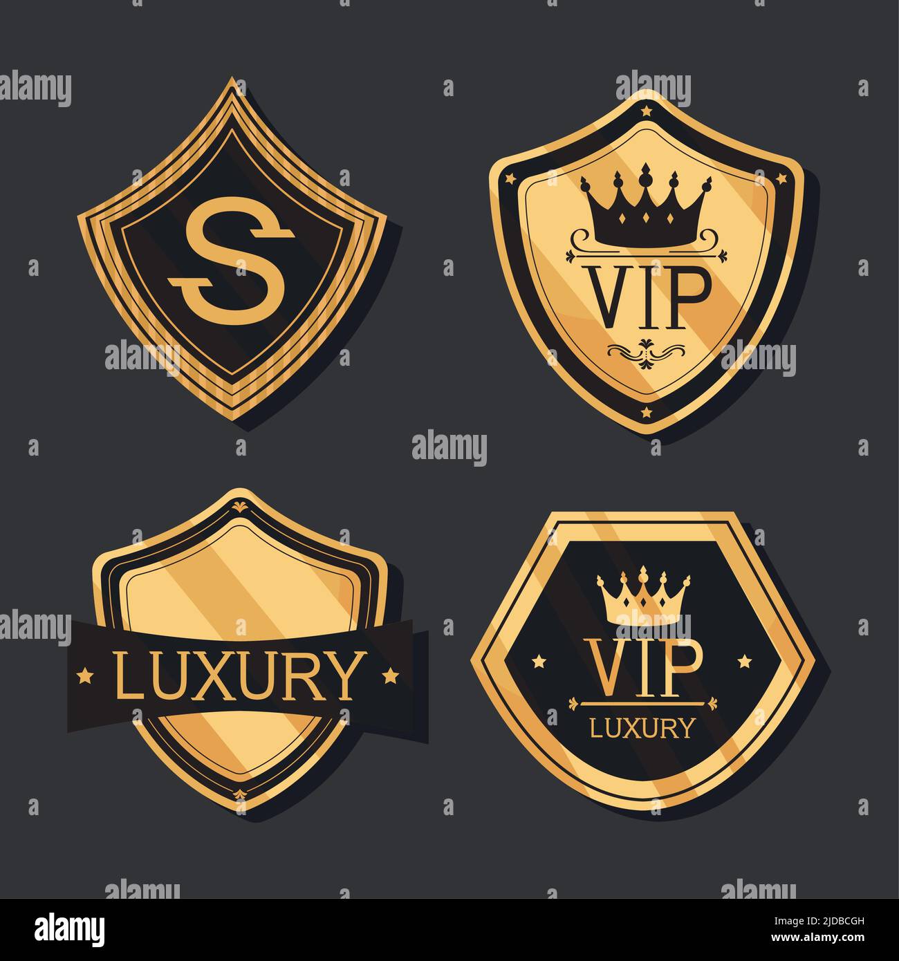 Four emblems Stock Vector Images - Alamy
