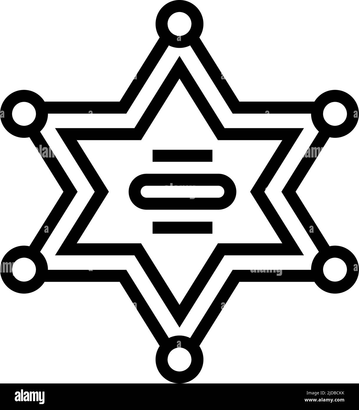 Sheriff badge outline Black and White Stock Photos & Images - Alamy