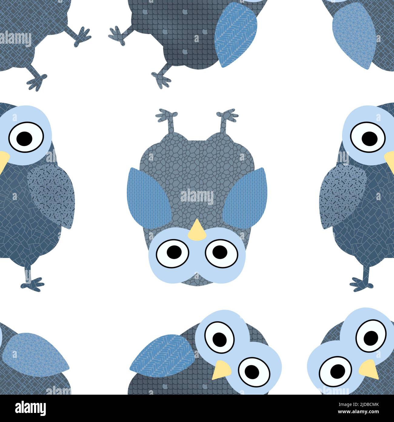 Cartoon seamless owl pattern for kids and fabrics and wrapping paper ...