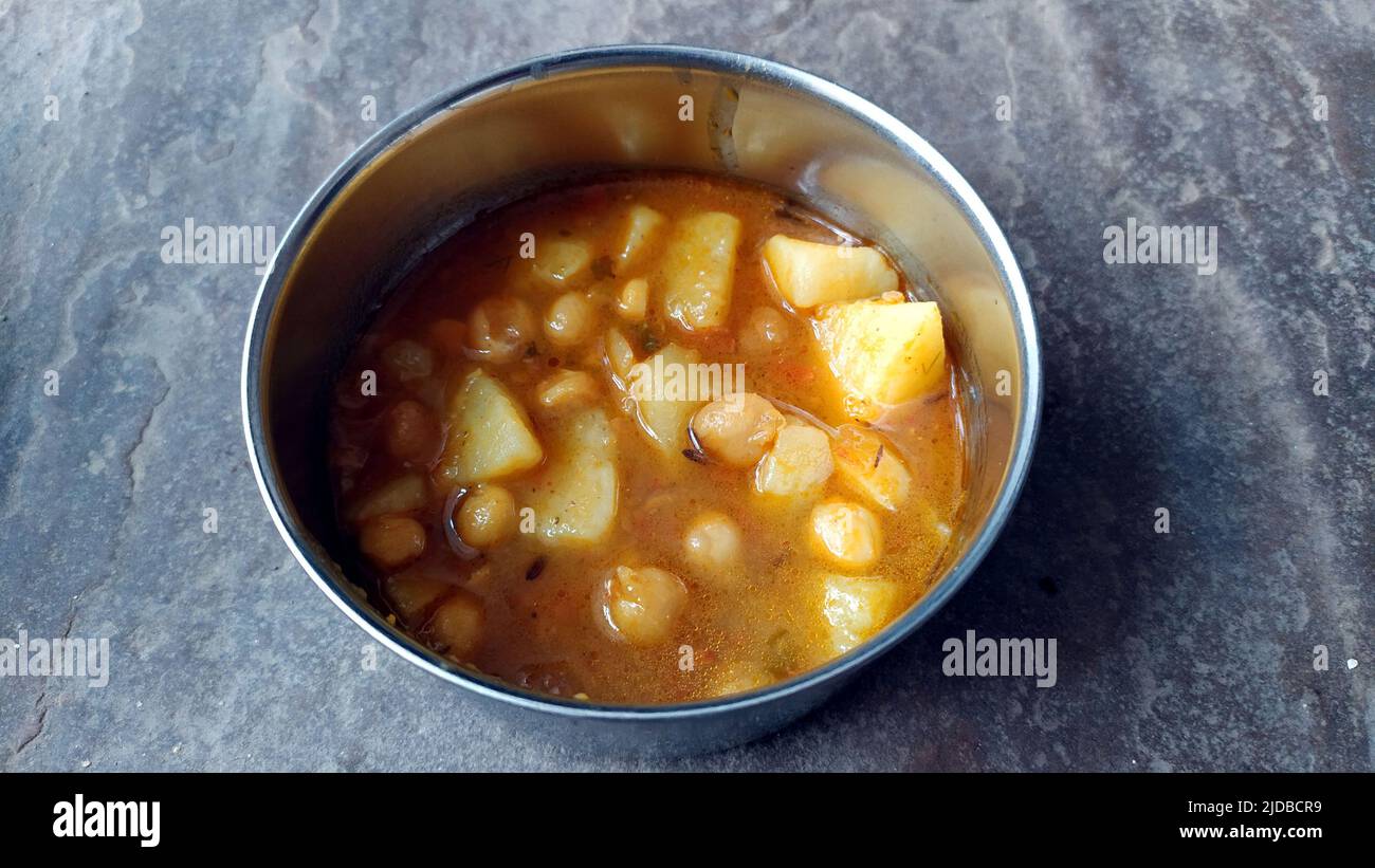 some eatable food put in a steel bowl Stock Photo - Alamy