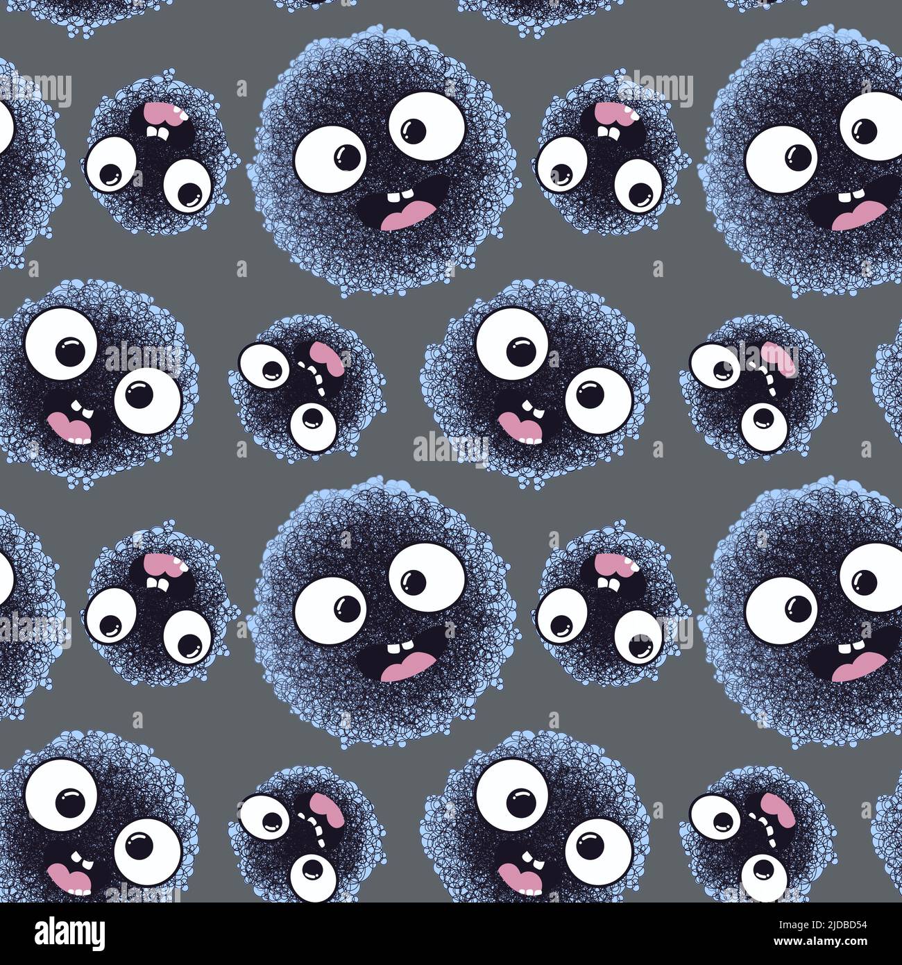 Cartoon seamless foam monster pattern for fabrics and packaging and ...