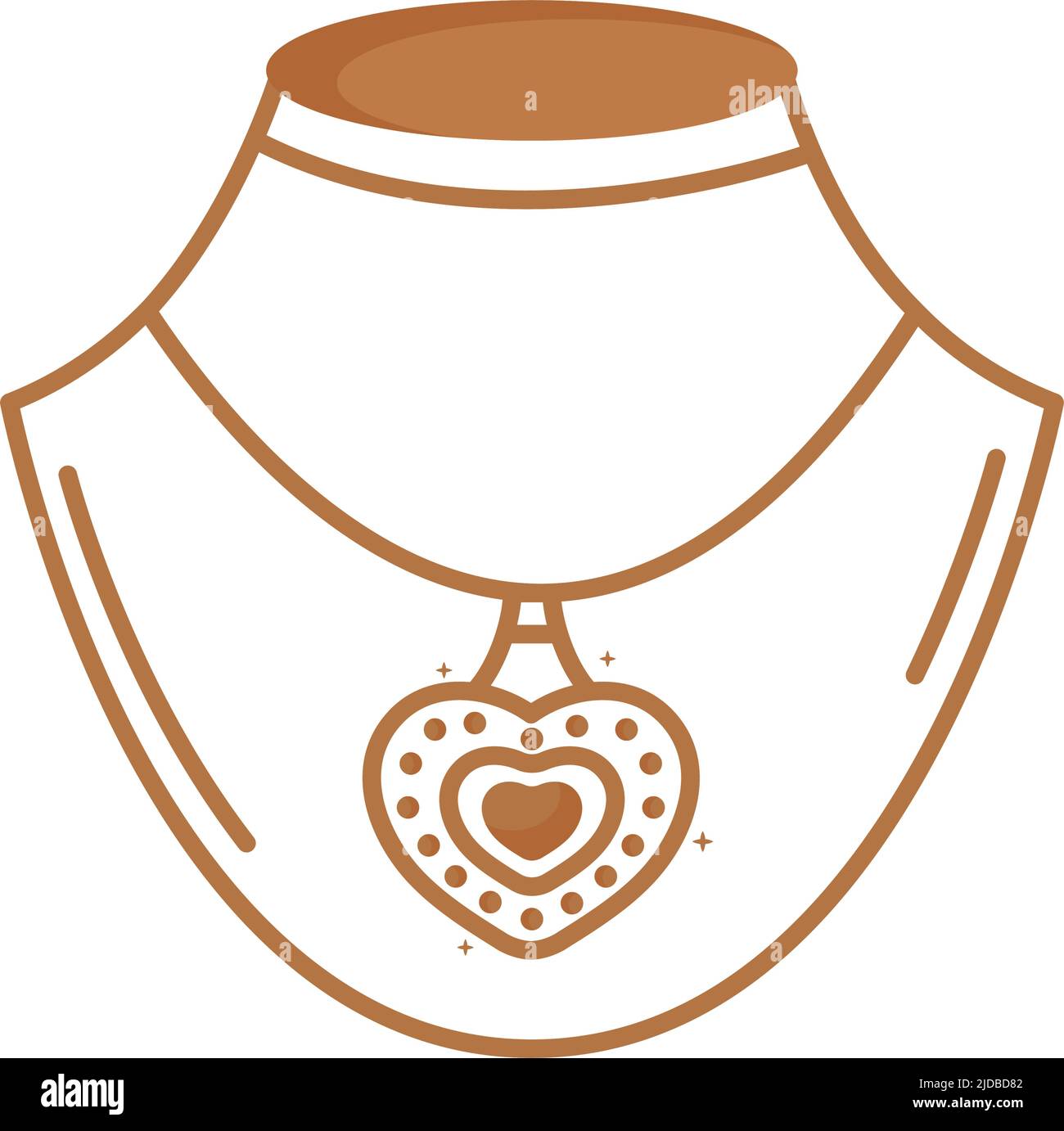 necklace with heart Stock Vector Image & Art - Alamy