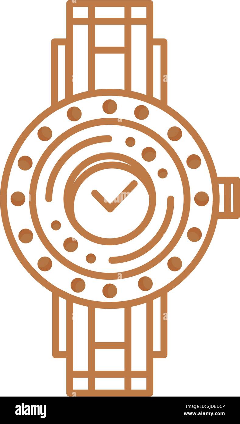 luxury wristwatch golden Stock Vector Image & Art - Alamy