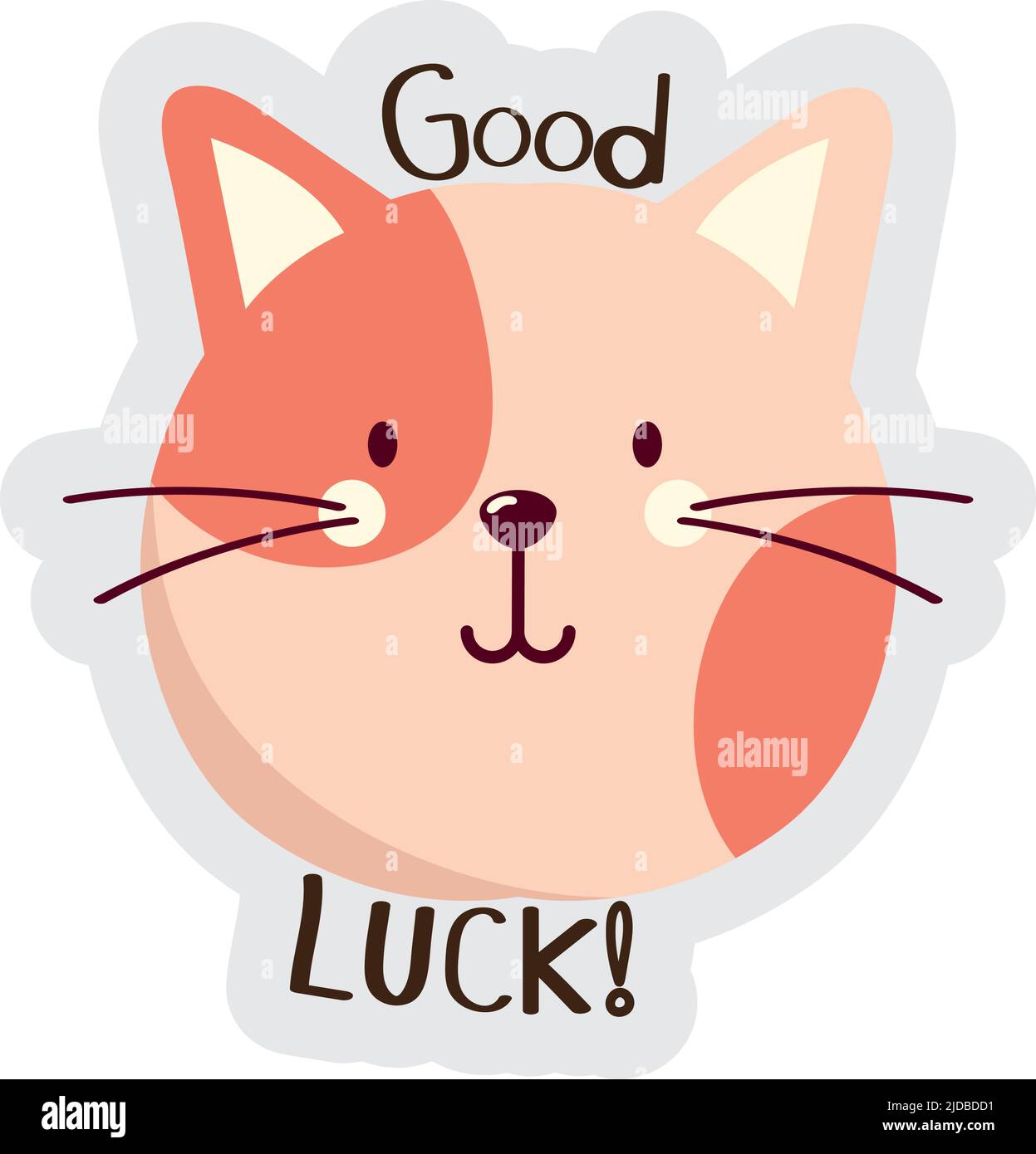 good luck cat sticker Stock Vector Image & Art - Alamy