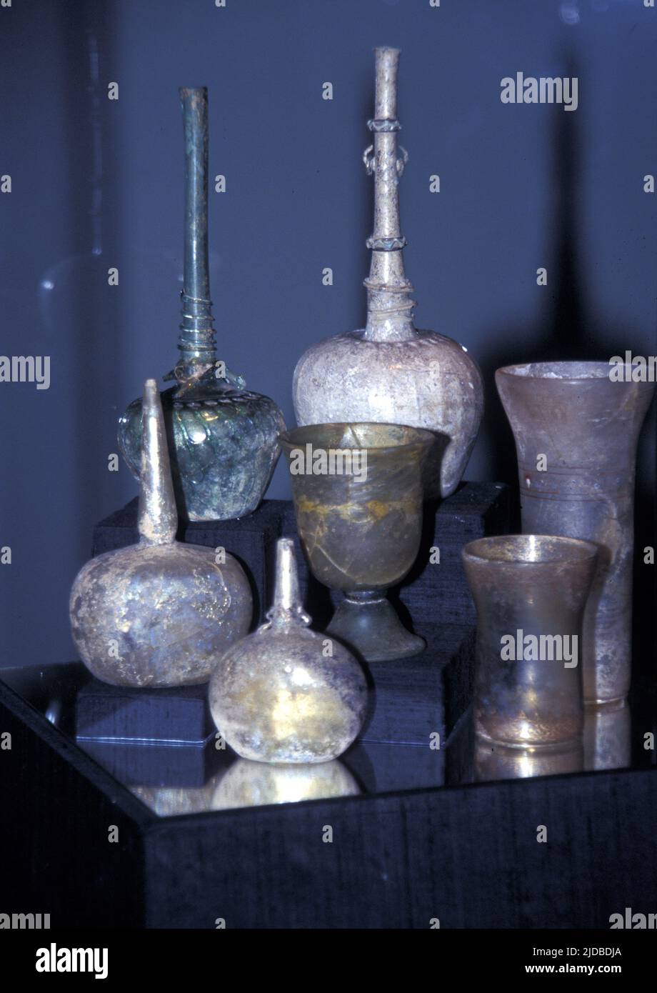 Decorative Islamic glassware likely mid-eight century, Bahrain Stock ...