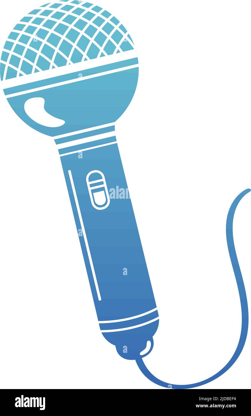 blue microphone device sound Stock Vector Image & Art - Alamy