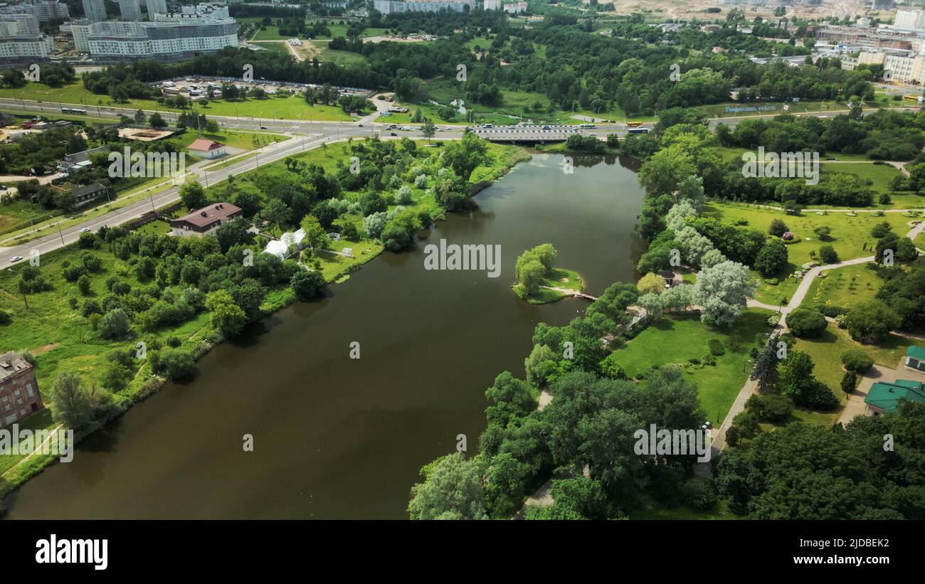 Flight drone over manor park hi-res stock photography and images - Alamy