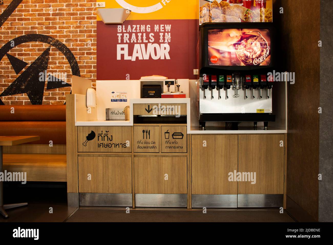 Counter bar seasoning and variety soft drink for thai customer people ...