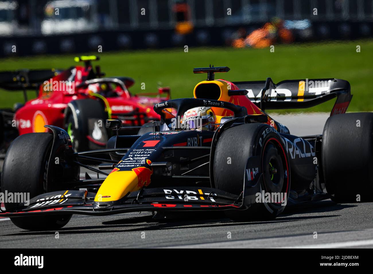 01 VERSTAPPEN Max (nld), Red Bull Racing RB18, 55 SAINZ Carlos (spa ...