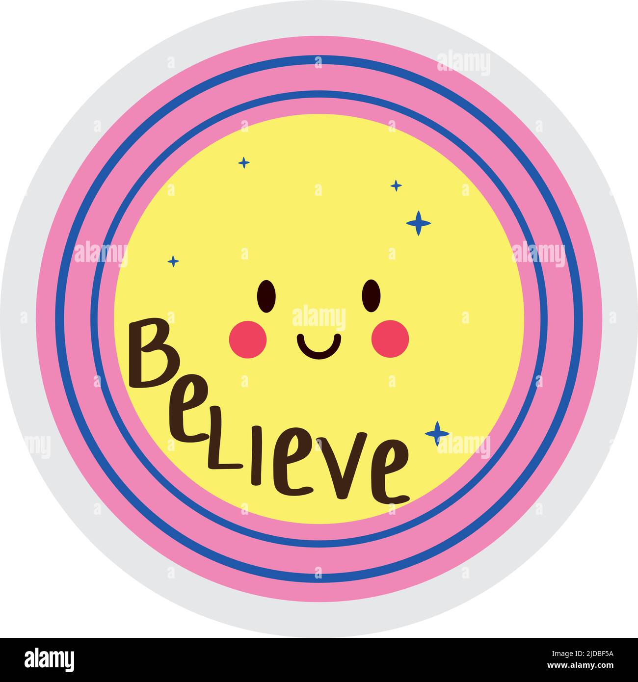 believe emoticon sticker Stock Vector Image & Art - Alamy