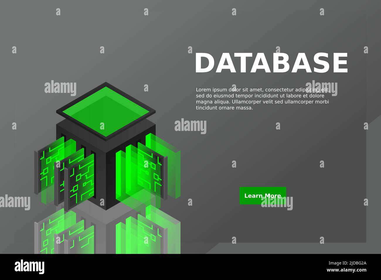 Data Center Isometric Icon Database And Cloud Data Storage Concept Pcb Slot Server Room