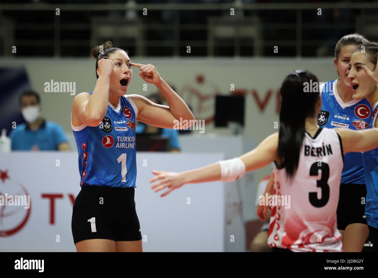 ISTANBUL, TURKEY - JANUARY 15, 2022: Lauren Carlini in Turk Hava ...