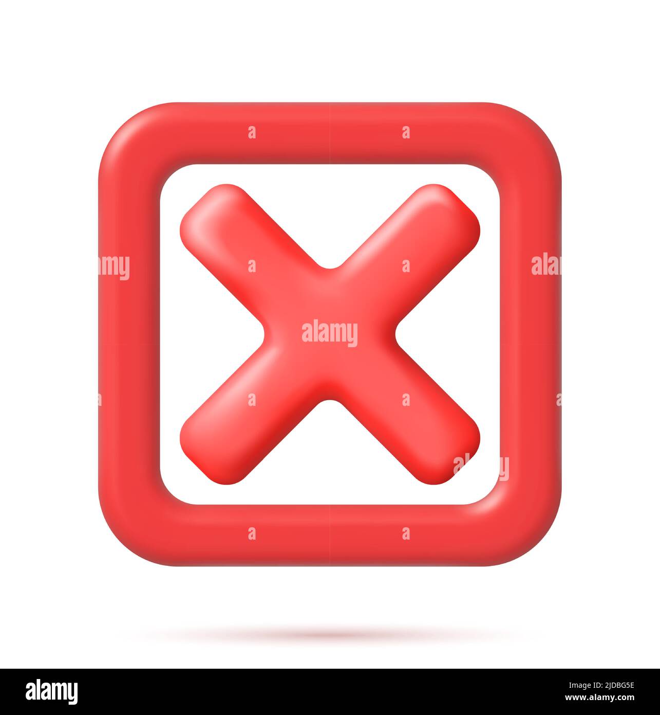 3D Wrong Button in Square Shape Stock Vector Image & Art - Alamy